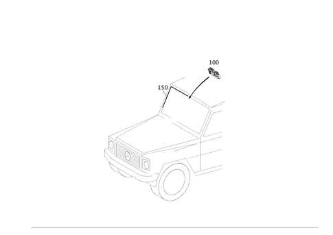 Sensors, Camera and Switch Behind Windshield for 2017 Mercedes-Benz ...