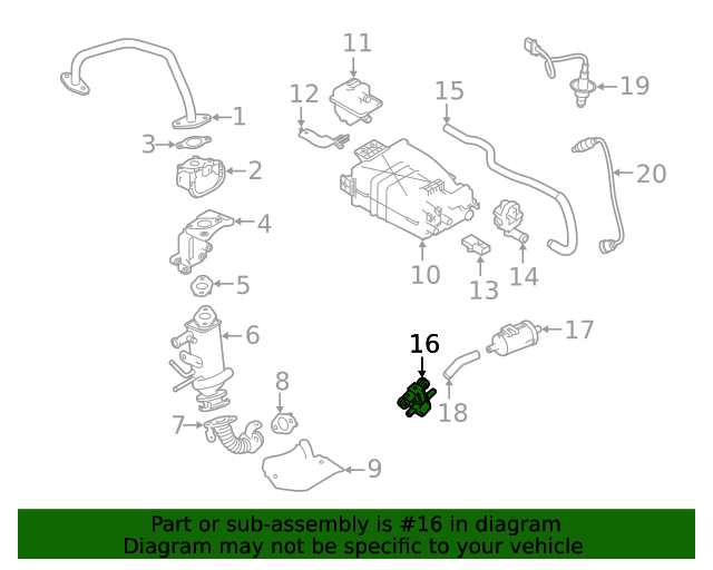 14930-6CA0A - Purge Control Valve 2019-2024 Nissan | Nissan Parts ...
