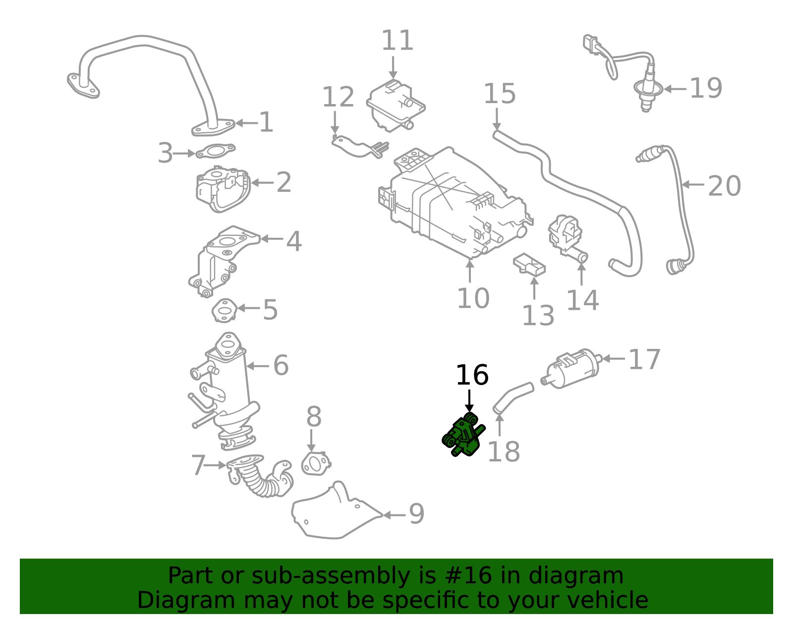 2019-2025 Nissan Purge Control Valve 14930-6CA0A | CMA's Colonial Nissan