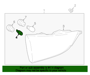 2017-2019 Nissan Rogue Sport Stop Lamp Bulb 26261-8999C | TascaParts.com