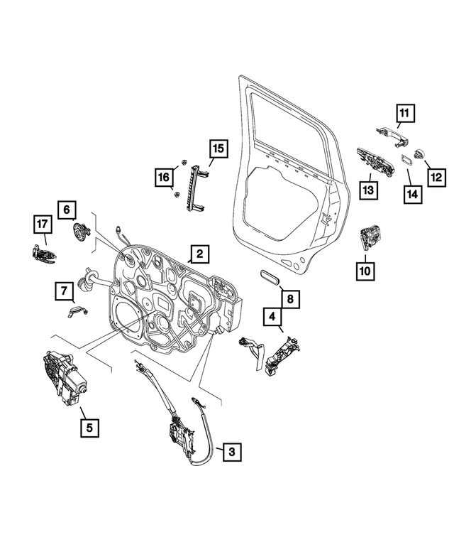 OEM Mopar Window Regulator Motor, Right For 2015-2022 Mopar - Part ...