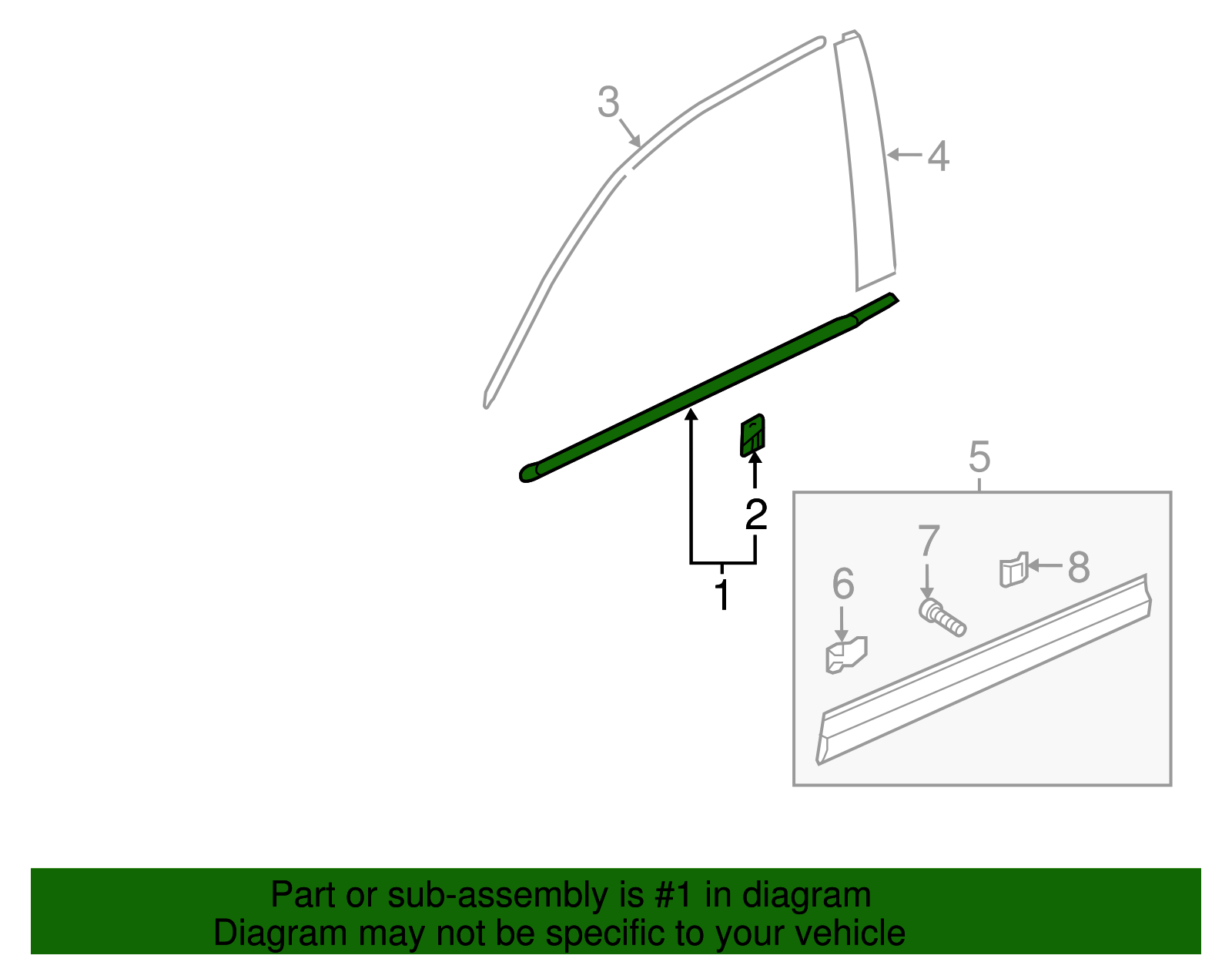 72450-T6Z-A01 - Belt Molding 2017-2020 Honda Ridgeline | Honda Parts Online