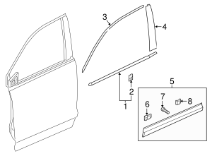 75312-TG7-A02 - Door Molding 2016-2021 Honda | AutoNationParts.com