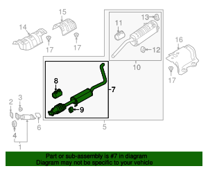 28600-H9200 - Center Muffler 2018-2020 Kia Rio | Kia.Parts Store