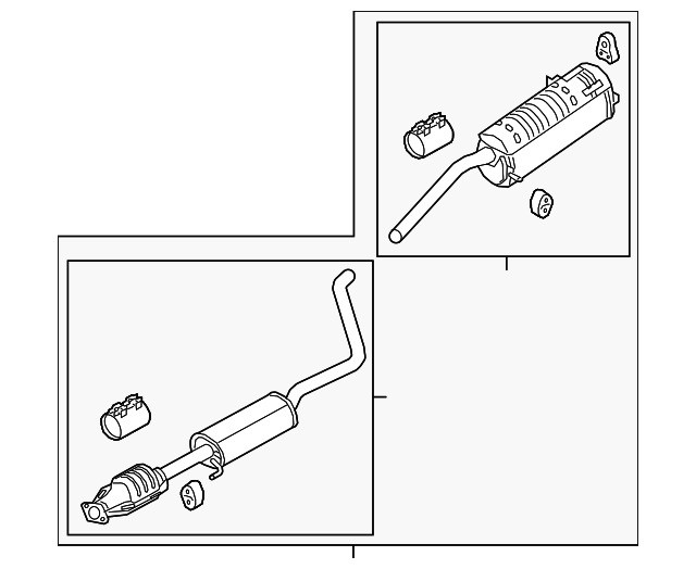 28605-H9700 - Muffler & Pipe 2018-2019 Kia Rio | Kia.Parts Store