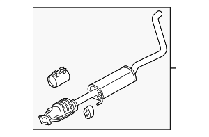 28600-H9200 - Center Muffler 2018-2020 Kia Rio | Kia.Parts Store