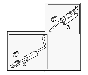28605-H9200 - Muffler & Pipe 2018-2019 Kia Rio | Kia.Parts Store