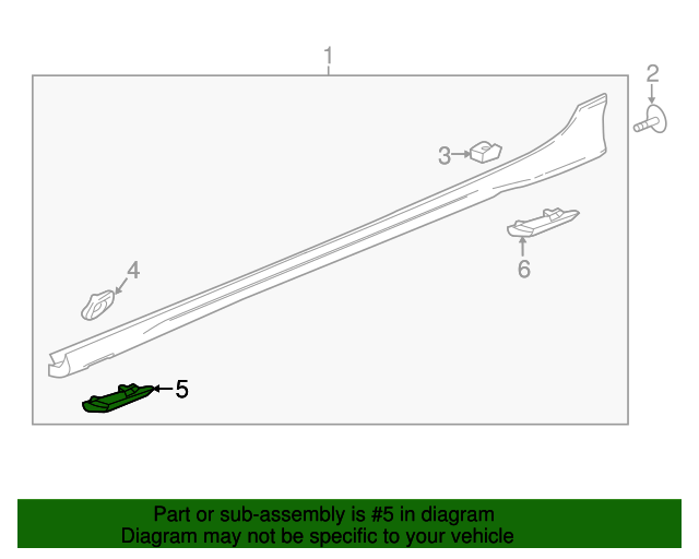 Rocker Molding Front Cover - GM (39018305) | GMPartsDirect.com