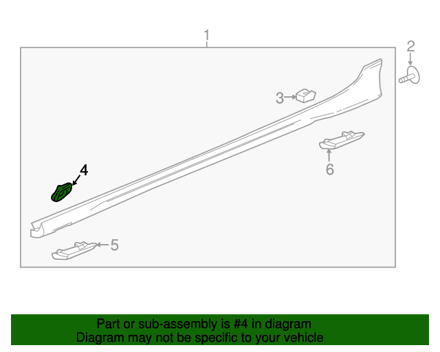 2018-2020 Buick Rocker Panel Molding Clip 39132746 GM | GMPartsDirect.com