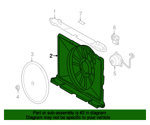 2009-2013 Toyota Fan Shroud 16711-0T040 | toyolexparts