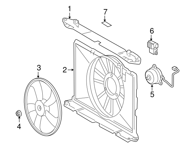 2009-2013 Toyota Fan Shroud 16711-0T040 | toyolexparts