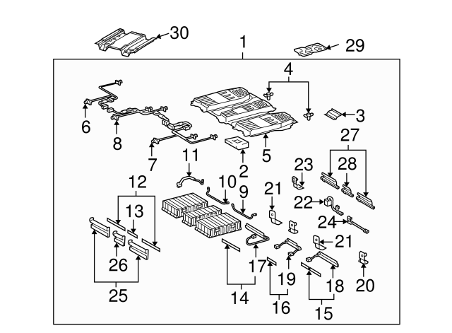 2009-2010 Toyota Highlander Drive Motor Battery Pack Assembly G9510 ...