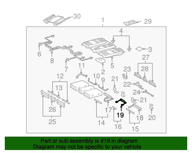 2006-2010 Toyota Highlander Frame 82165-48061 | Toyota Parts Center