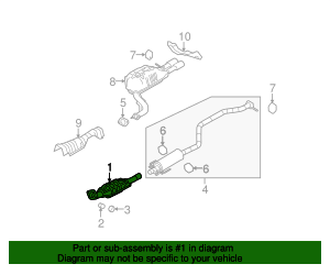 2009-2011 Mazda 6 Catalytic Converter L505-20-55XE | Mazda-Parts