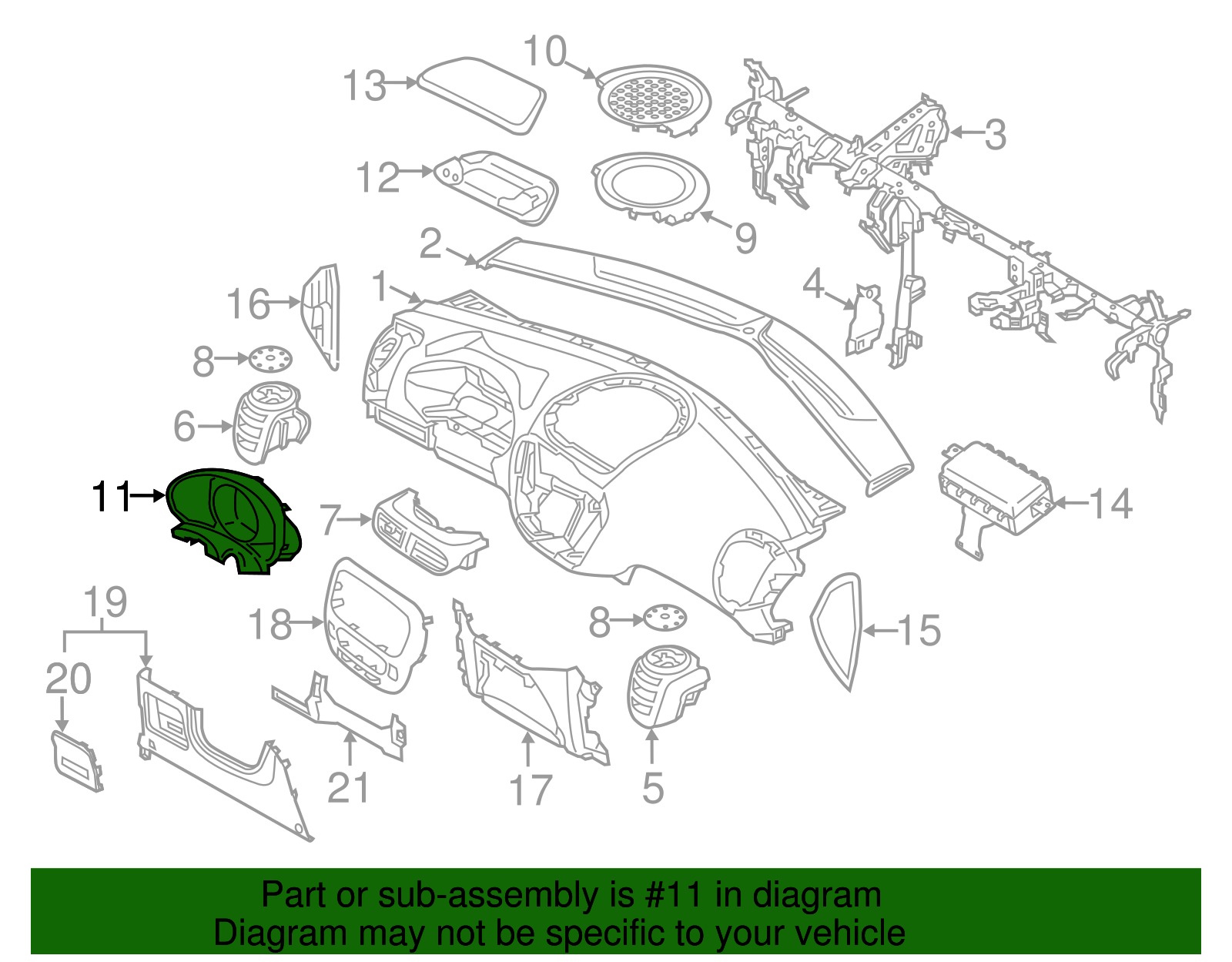 84830-B2000EQ - Cluster Panel 2014-2019 Kia Soul | Kia.Parts Store