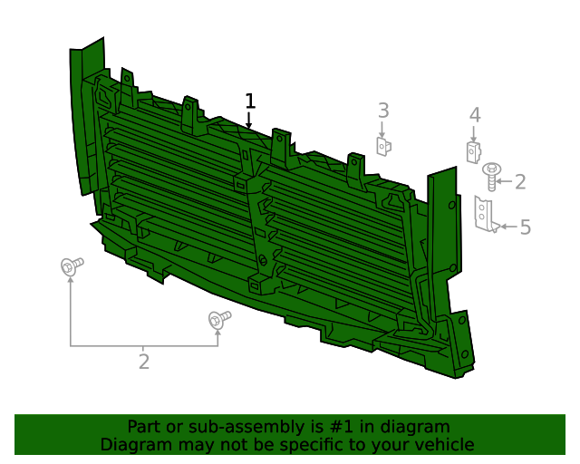 2019-2023 GM Front Bumper Shutter 84652494 GM | GMPartsDirect.com