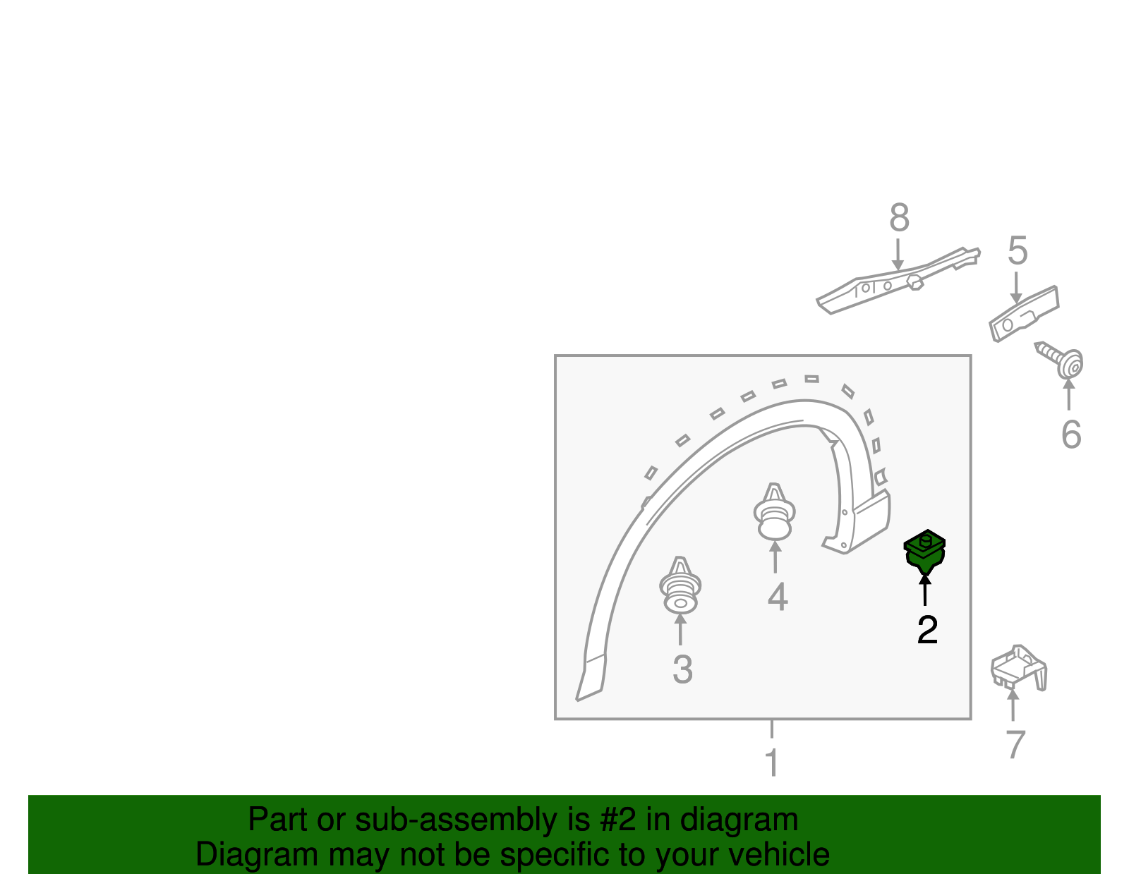 TK48-51-SJ3 - 2016-2023 Mazda CX-9 - Wheel Opening Molding Retainer ...