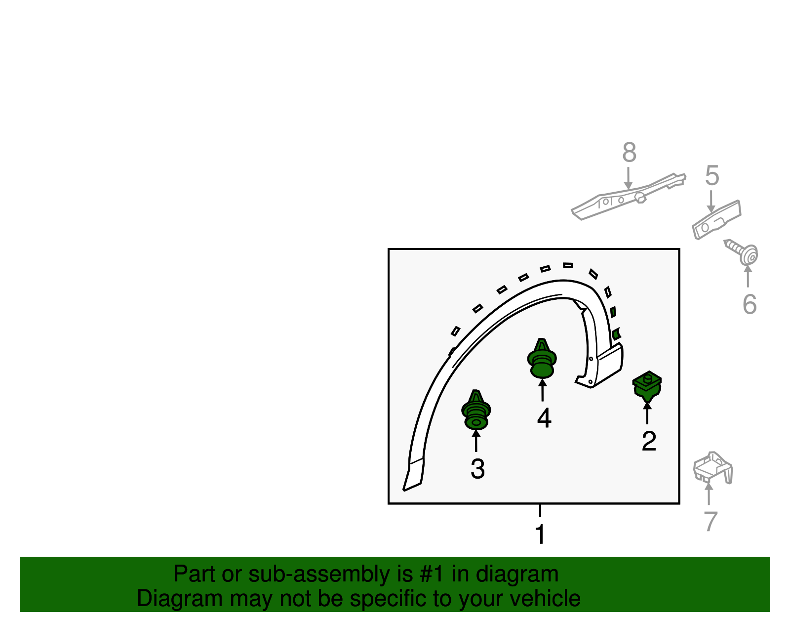 TK48-51-W20D - Wheel Opening Molding - Passenger Side (RH) 2016-2023 ...