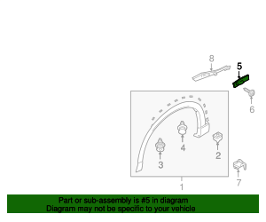 TK48-51-U30 - Wheel Opening Molding Retainer Bracket - 2016-2020 Mazda ...