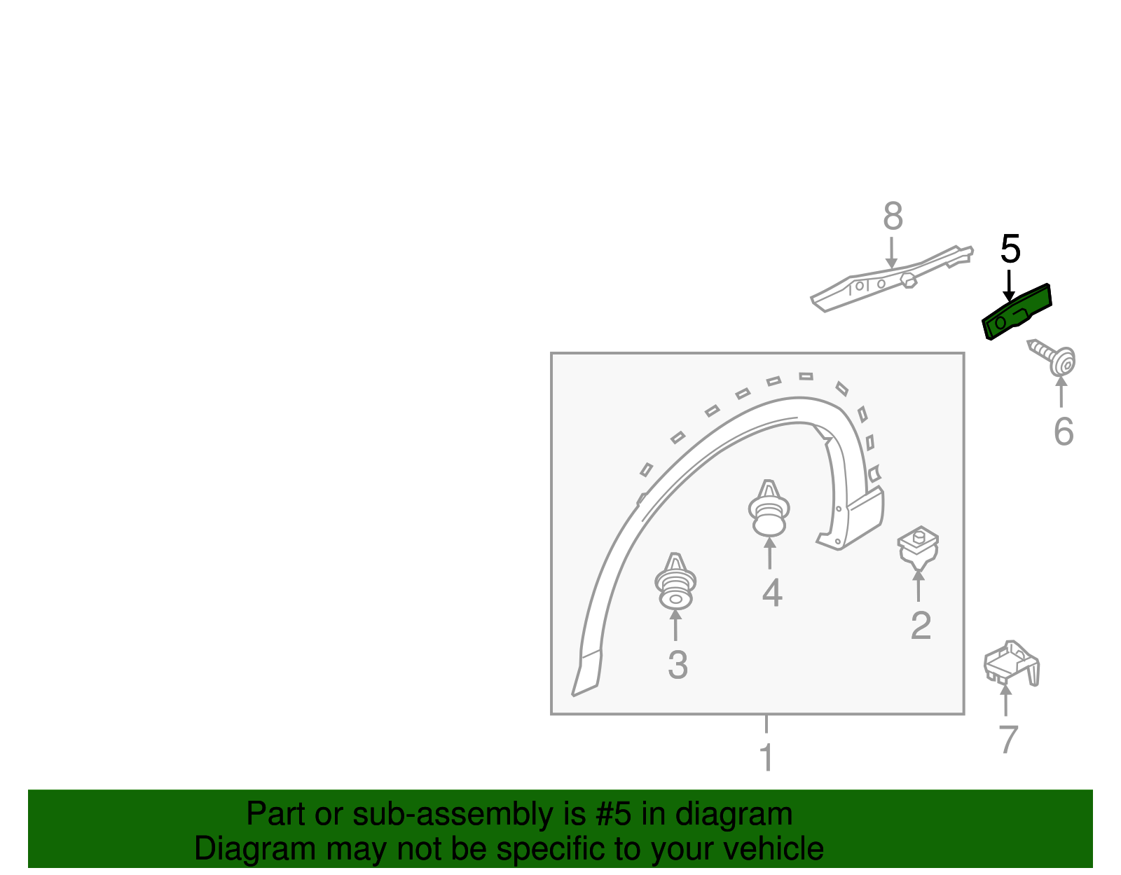 2016-2023 Mazda CX-9 Wheel Opening Molding Retainer Bracket TK48-51-U30 ...