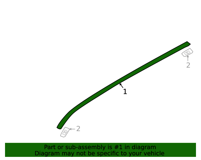 2022-2024 Mitsubishi Drip Molding 7400A550 | Mitsubishi Parts Warehouse ...