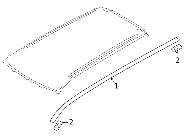 2022-2023 Mitsubishi Outlander Drip Molding 7400A549 | Auto Parts