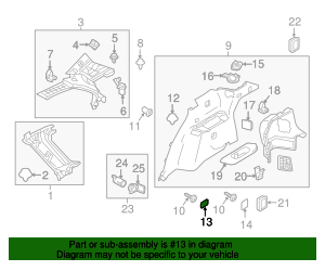 2016-2023 Mazda CX-9 Lower Quarter Trim Front Cap TK48-68-8K0A-02 ...