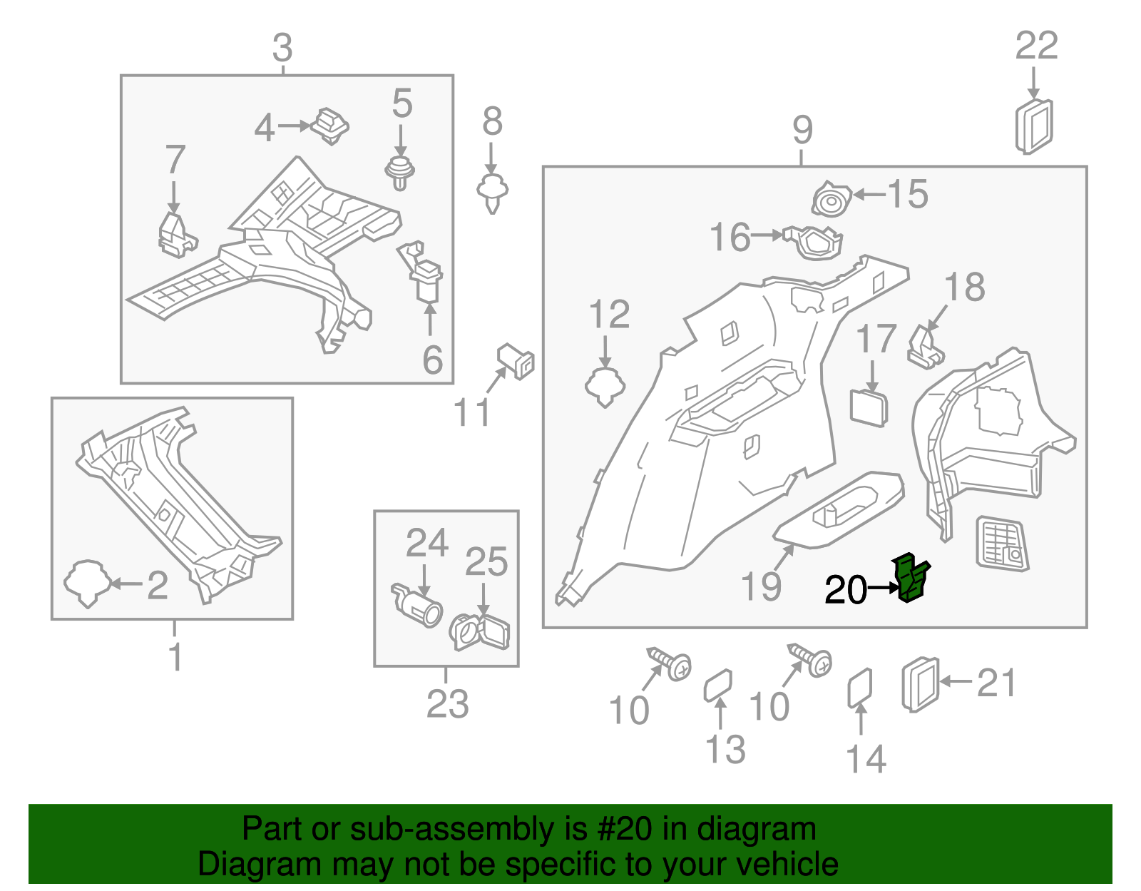 S47P-64-345 - Side Panel Retainer Clip 2001-2025 Mazda | Florida Mazda ...