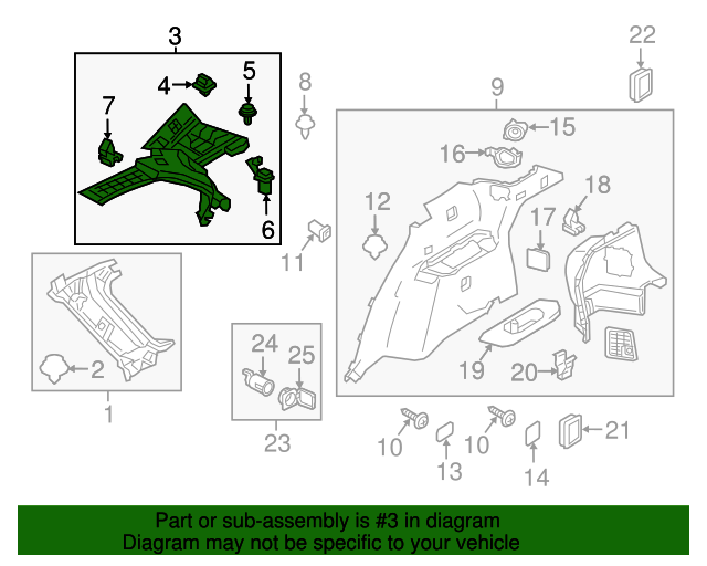 2016-2020 Mazda CX-9 Rear Pillar Trim - Driver's Side (LH) TK48-68-290A ...