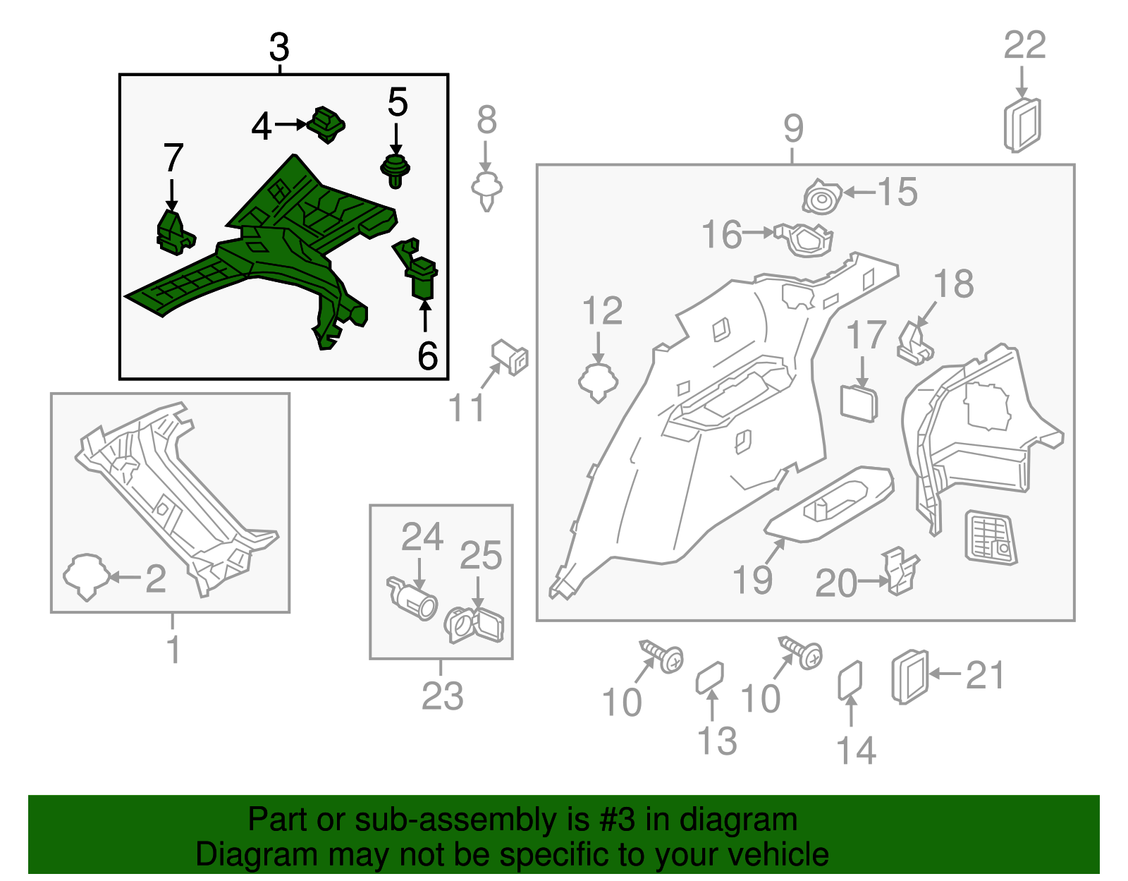TK48-68-290A-75 - 2016-2023 Mazda CX-9 - Rear Pillar Trim | Mazda Part Direct