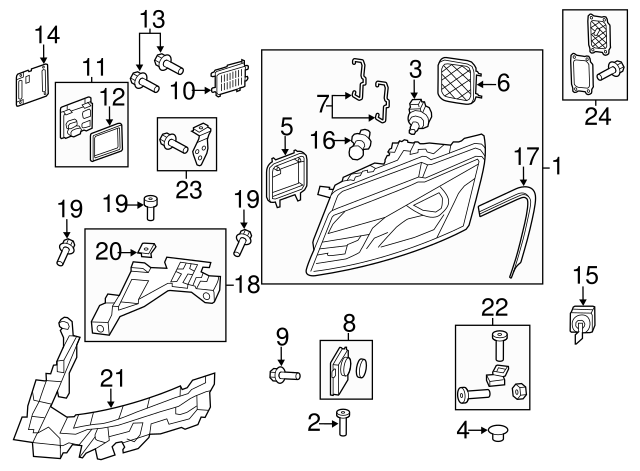 2009-2012 Audi Q5 Mount Plate 8R0-941-454 | Audi USA Parts