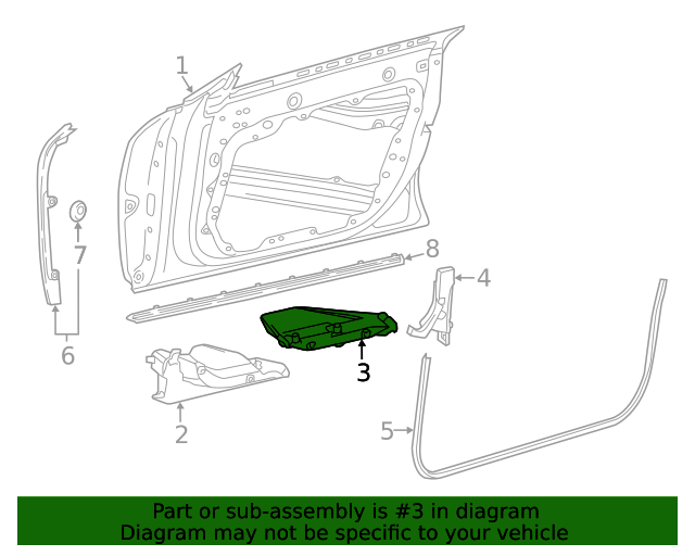 257-722-66-00 - Door Reinforcement Bar 2019-2023 Mercedes-Benz ...