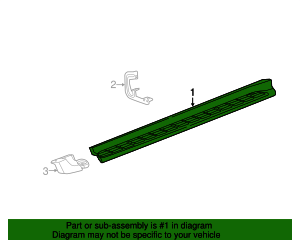 22813698 - Driver Side Running Board 2015-2020 GM | Chevrolet Parts Direct