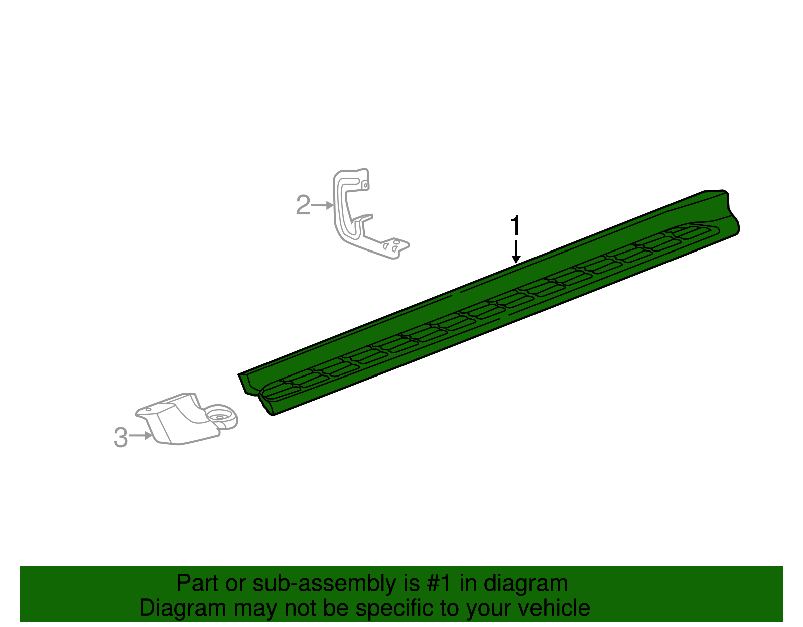 2015-2020 GM Passenger Side Running Board 22813699 GM | GMPartsDirect.com