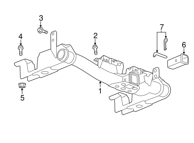2007-2024 GM Trailer Hitch Draw Bar Adapter 15923277 GM | GMPartsDirect.com
