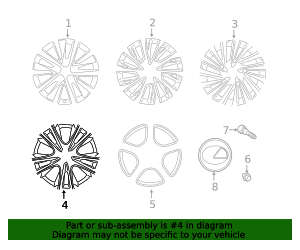 2019-2023 Lexus Wheel, Alloy 4261A-06200 | OEM Parts Online