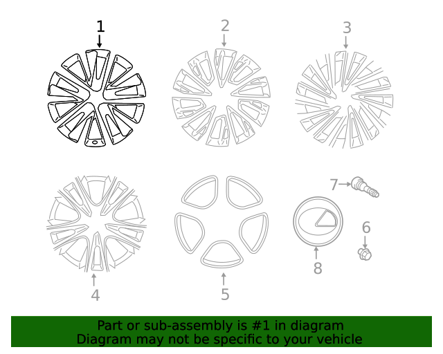 42611-06B00 - Wheel, Alloy For 2019-2021 Lexus | Lexus OE Parts