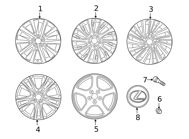 2019-2023 Lexus Wheel, Alloy 4261A-06160 | OEM Parts Online