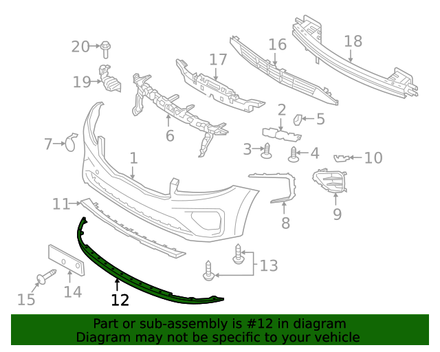 2019-2020 Kia Sedona Lower Deflector 86525-A9NA0 | TascaParts.com