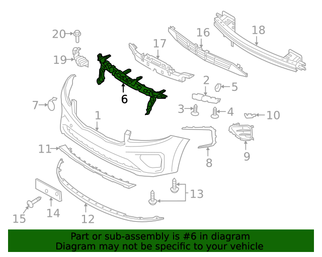 2019-2021 Kia Sedona Center Support 86536-A9NA0 | TascaParts.com