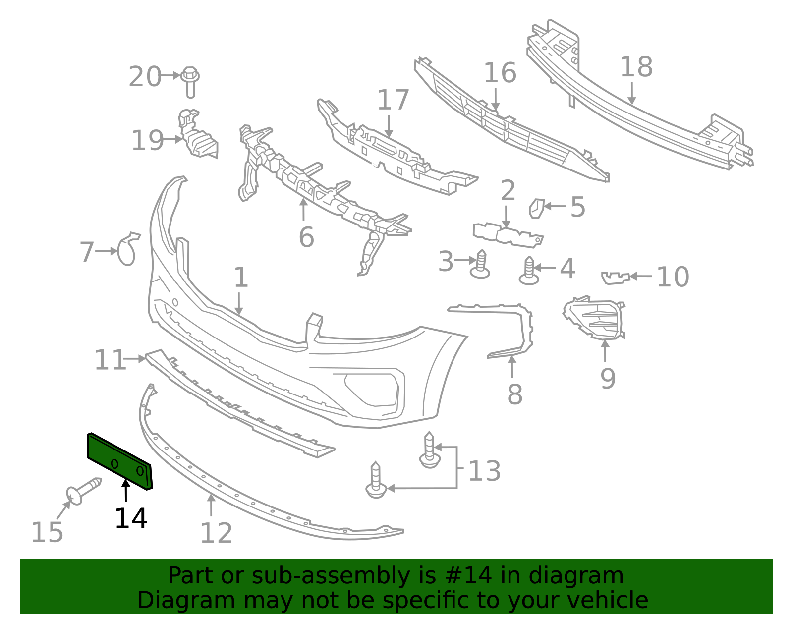 2019-2021 Kia Sedona | License Bracket | 86519-A9NB0 | Kia Auto Parts