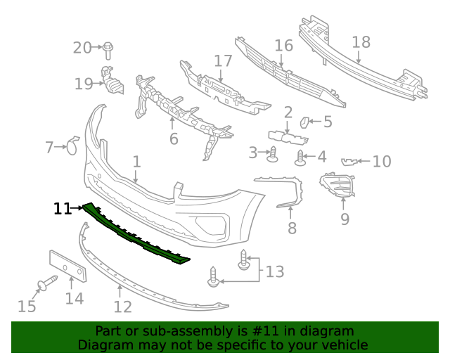 2019-2021 Kia Sedona Valance 86565-A9UA0 | Genuine Kia Parts