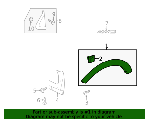 2017-2022 Kia Wheel Flare - Passenger Side (RH) 87712-D9000 ...