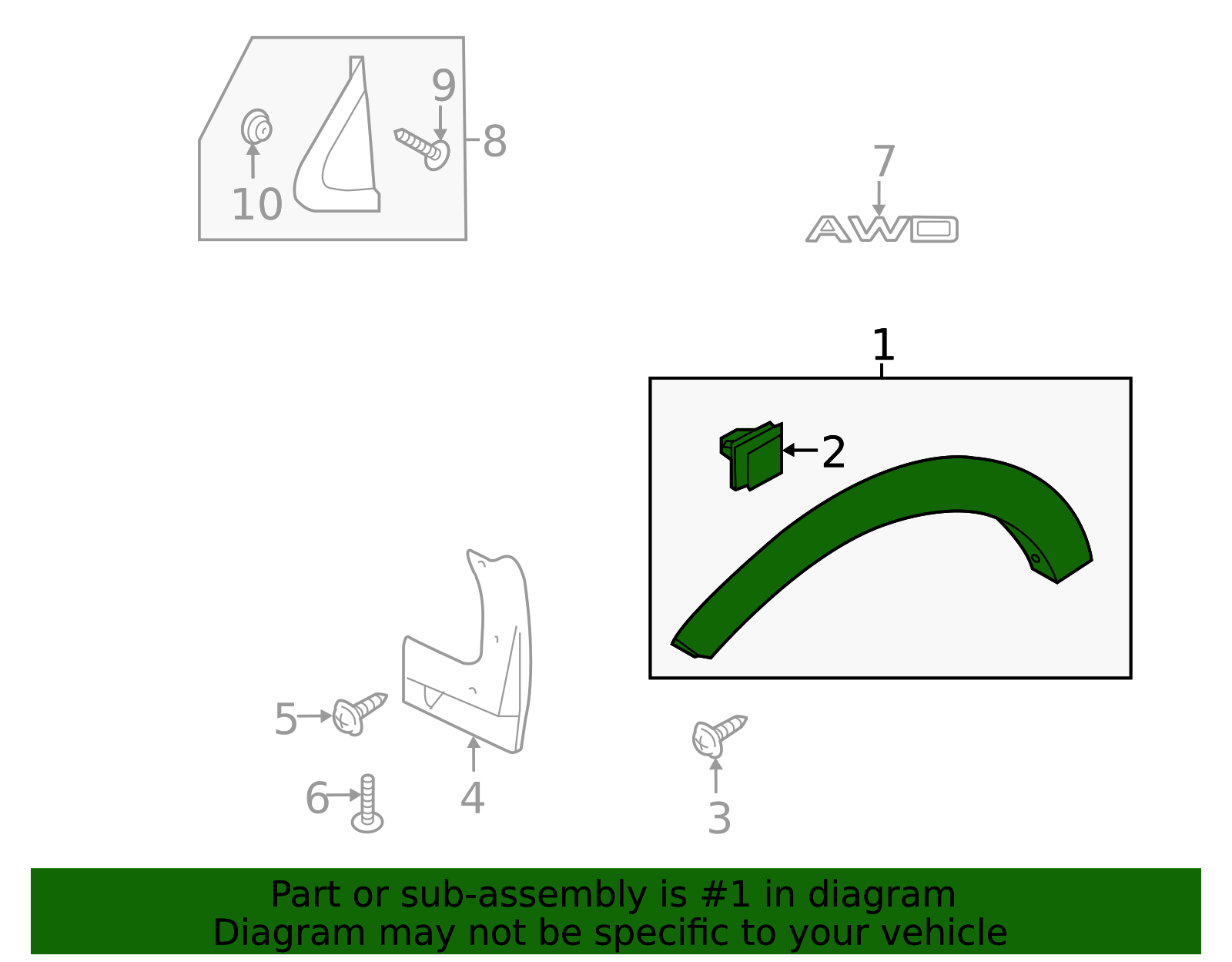 87712-D9000 - Wheel Flare 2017-2022 Kia Sportage | Kia.Parts Store