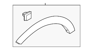 2017-2021 Kia Wheel Flare - Driver's Side (LH) 87711-D9000 | TascaParts.com