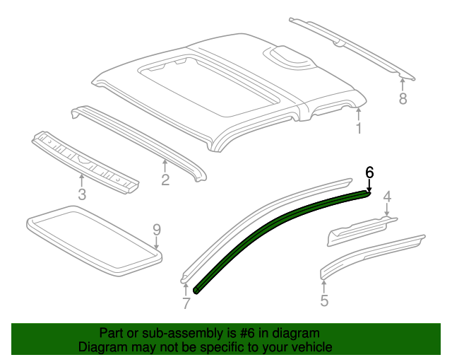 1995-2004 Toyota Tacoma Drip Channel 61262-04010 | OEM Parts Online