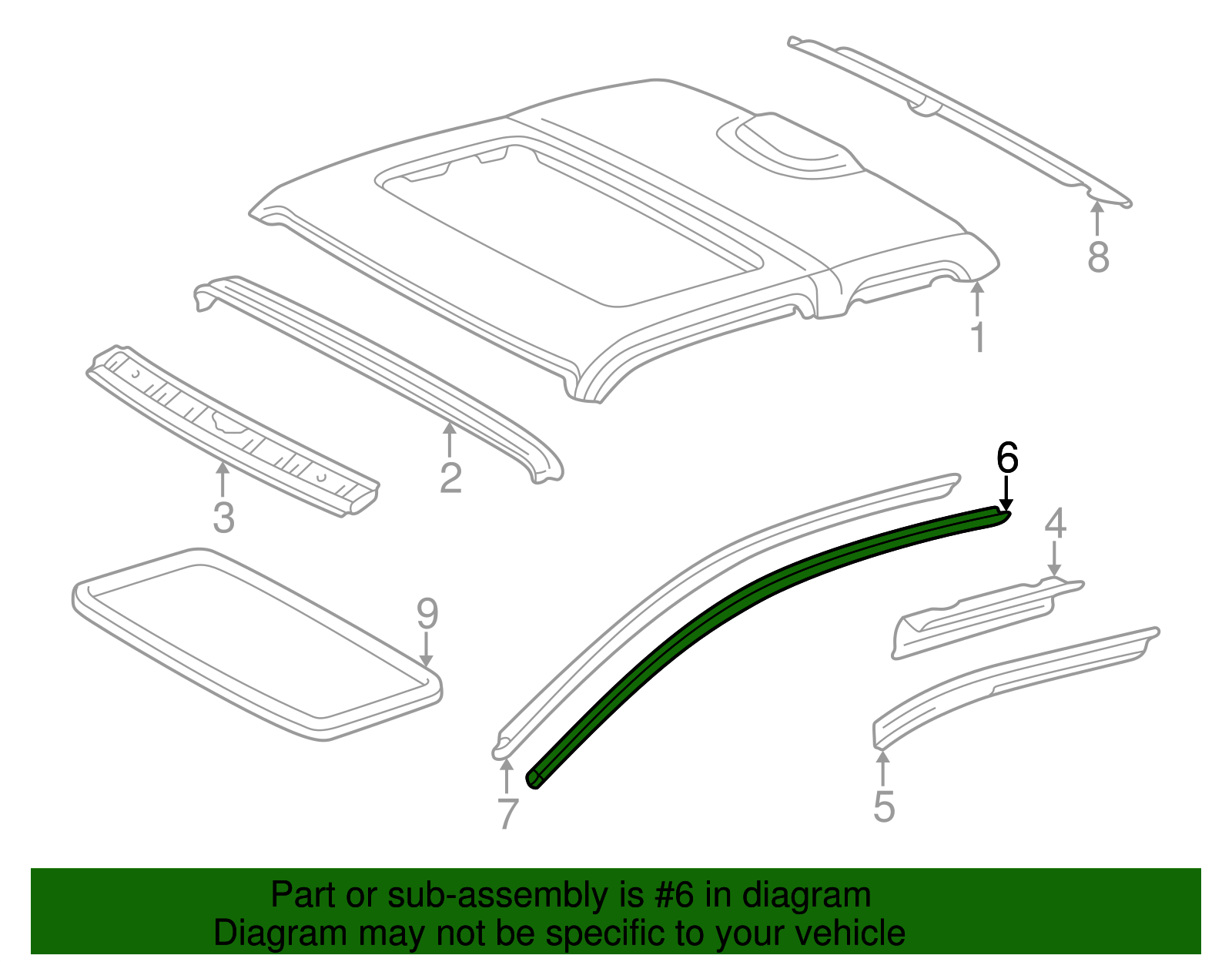 1995-2004 Toyota Tacoma Drip Channel 61261-04010 | Toyota San Diego Parts