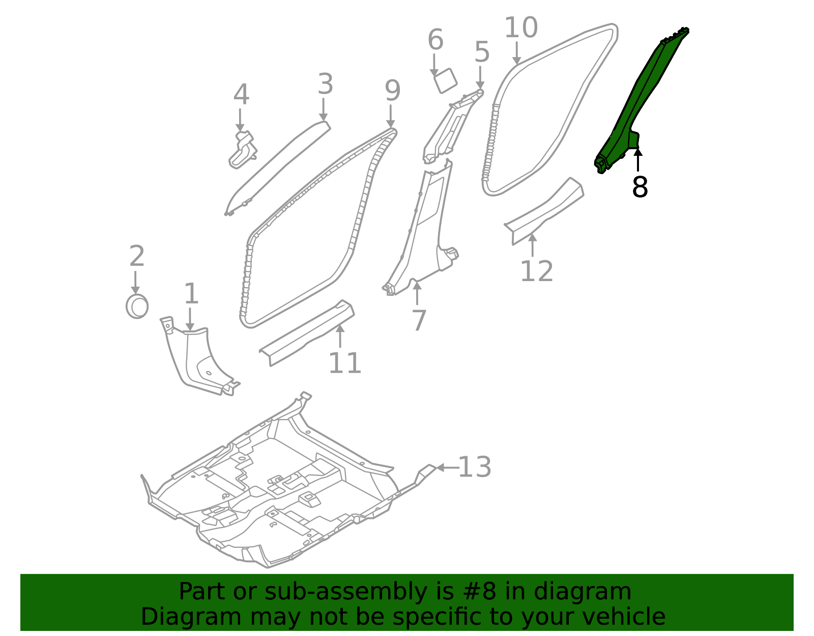 2020-2025 Nissan Sentra Lock Pillar Trim 76917-6LB0A | Sullivan ...