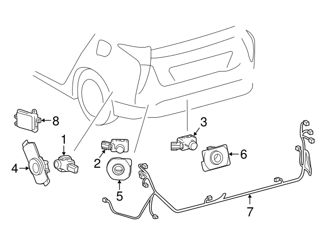 2016-2020 Toyota Parking Aid Sensor Housing 89348-47100-A1 | Toyota ...
