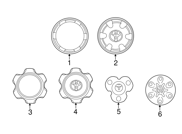 42603-04070 - Wheel Cap 2001-2004 Toyota Tacoma | AutoNationParts.com